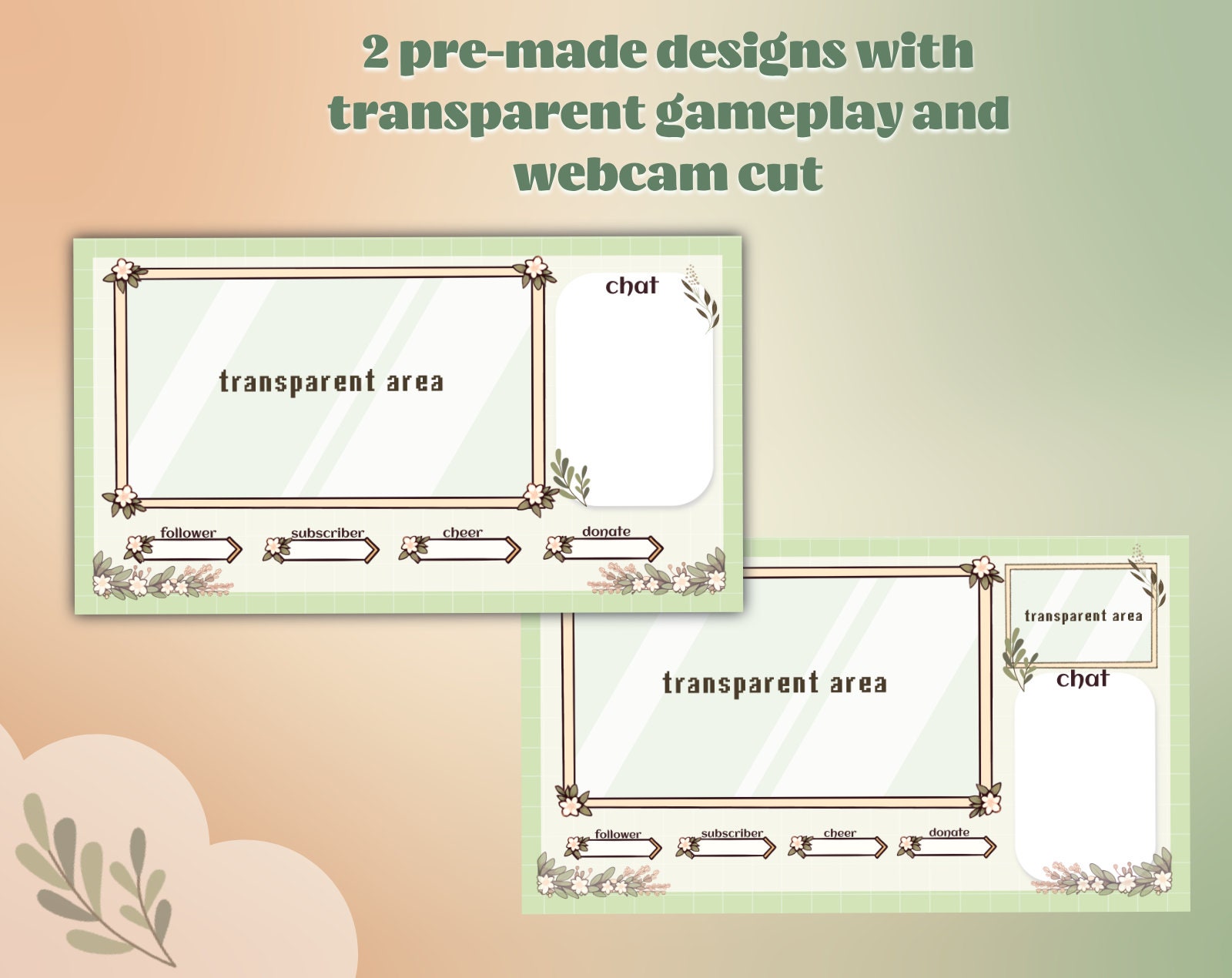 Fully Aminated Cute Stream Overlay for Twitch, Youtube, Streamlabs OBS ...