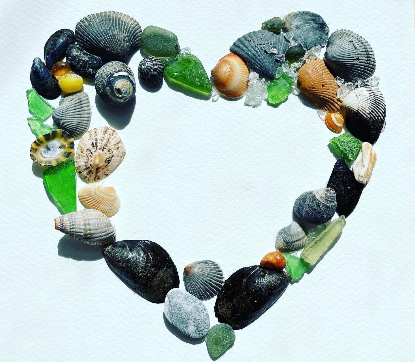 Seashell, Sea Glass Love Heart - Etsy UK