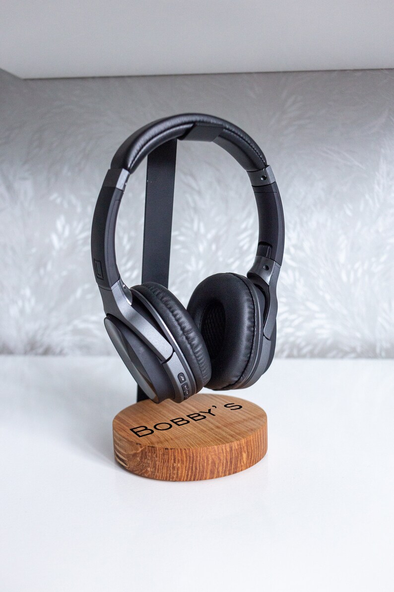 Personalized Custom Wood Steel Handmade Headphone Hook Stand - Etsy
