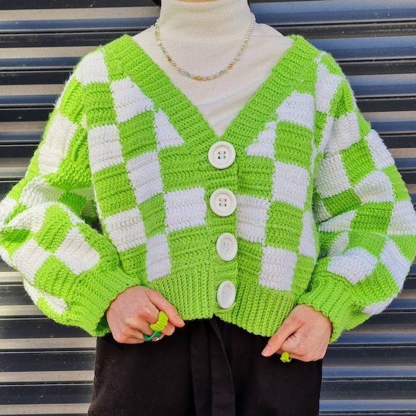 Checkered Sweater - Etsy