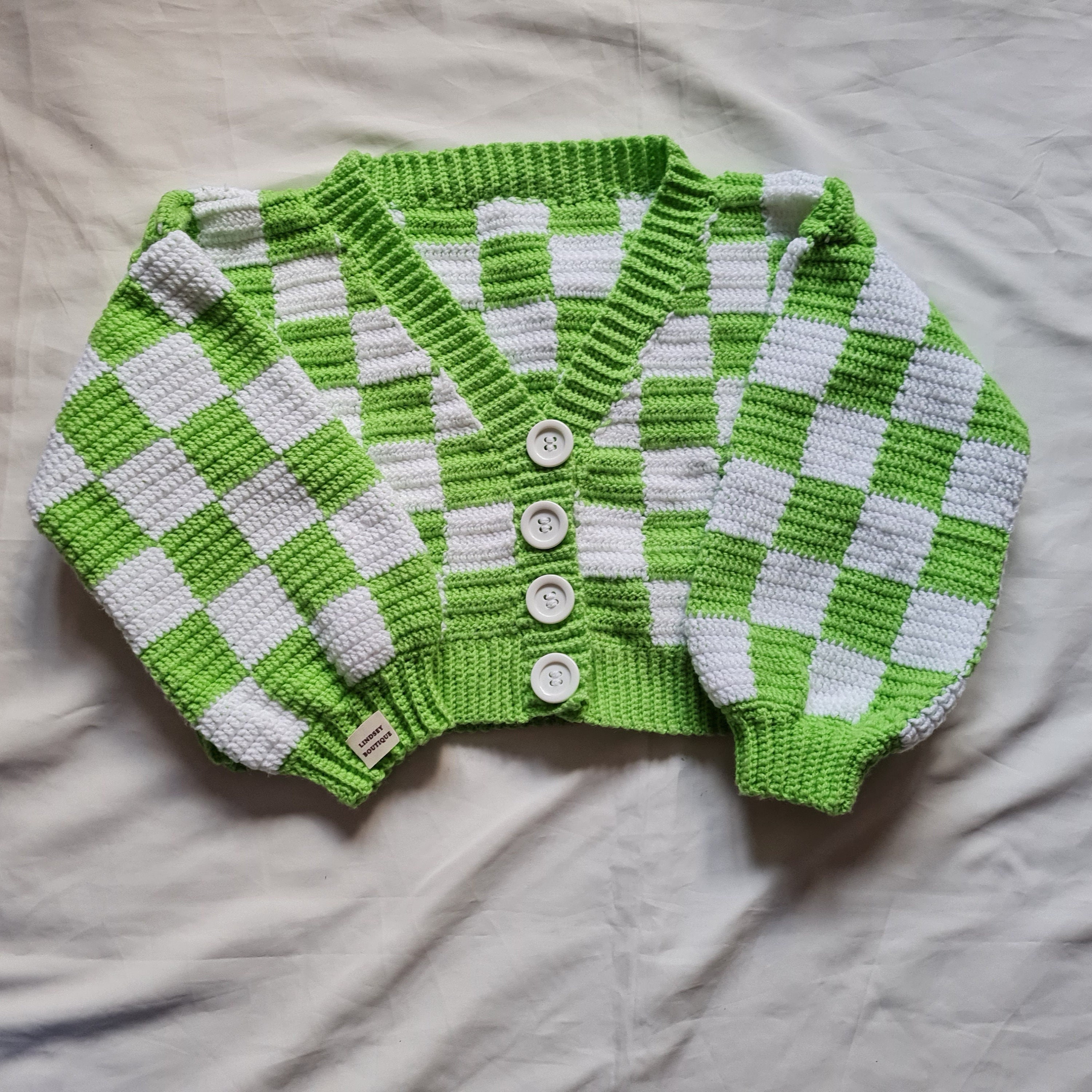 CROCHET PATTERN, Checkered Crochet Cardigan Pattern,checkered Crochet ...