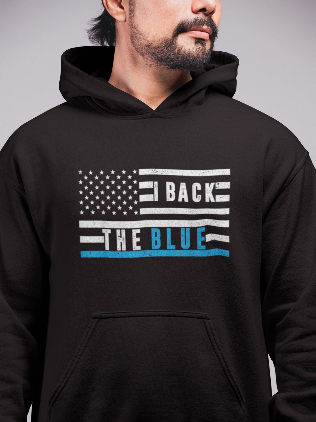 I Back the Blue Sweatshirt Blue Line Blue Lives Matter - Etsy