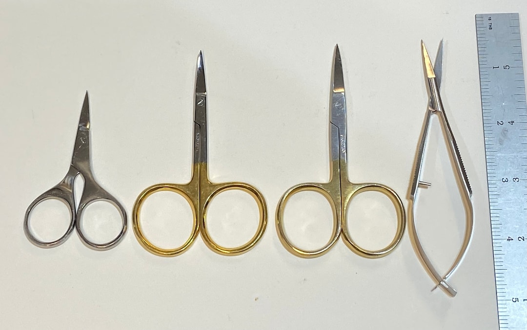 Sharp Scissors: Big Ring, Tiny, Gold Colored Handle - Etsy