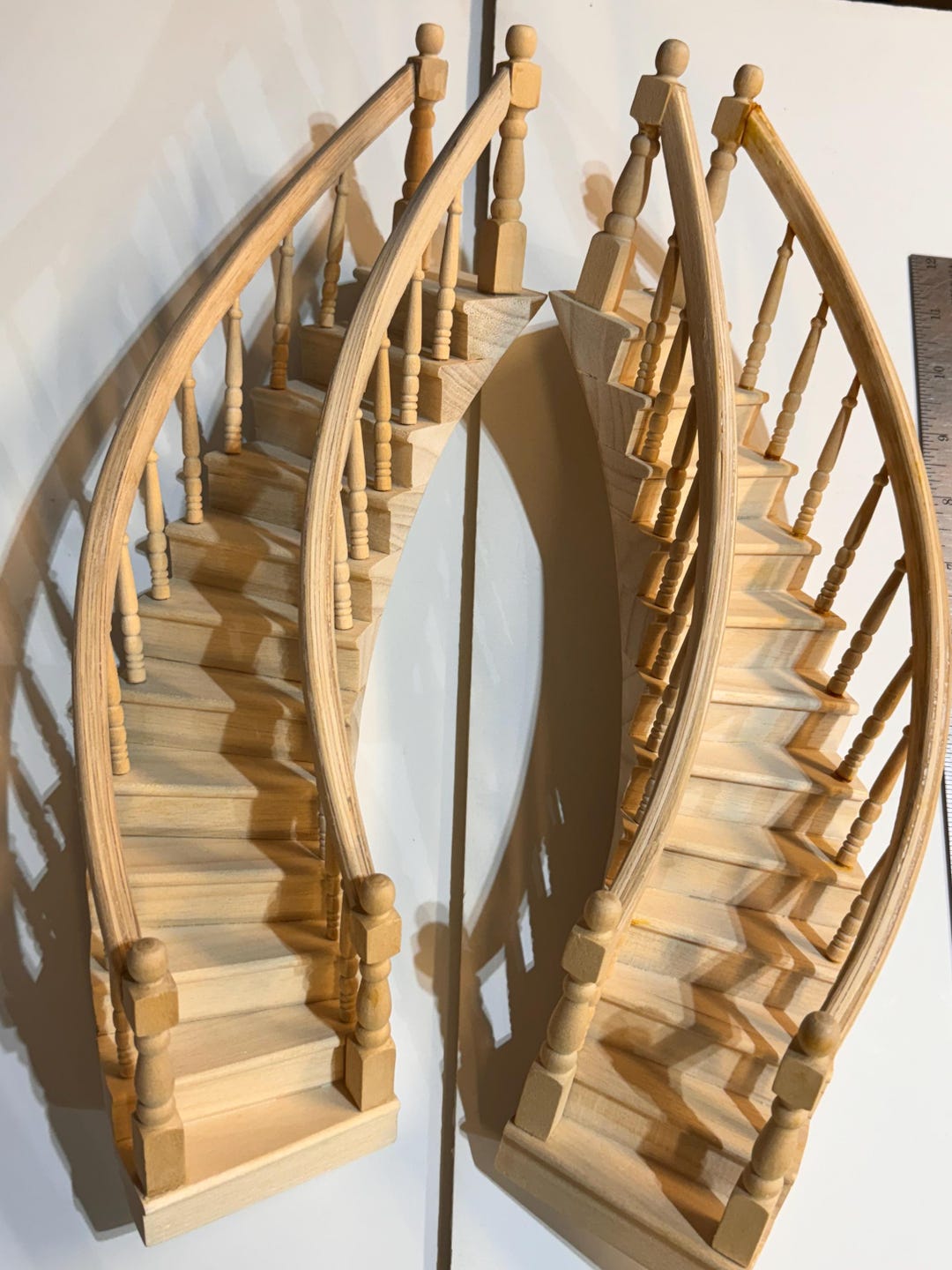 Curved Stairs Left, 1/12 Scale - Etsy