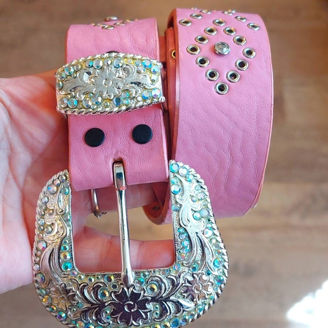 1996 Vintage Pink Sparkle Coastal Cowgirl Rodeo Queen Rhinestone ...
