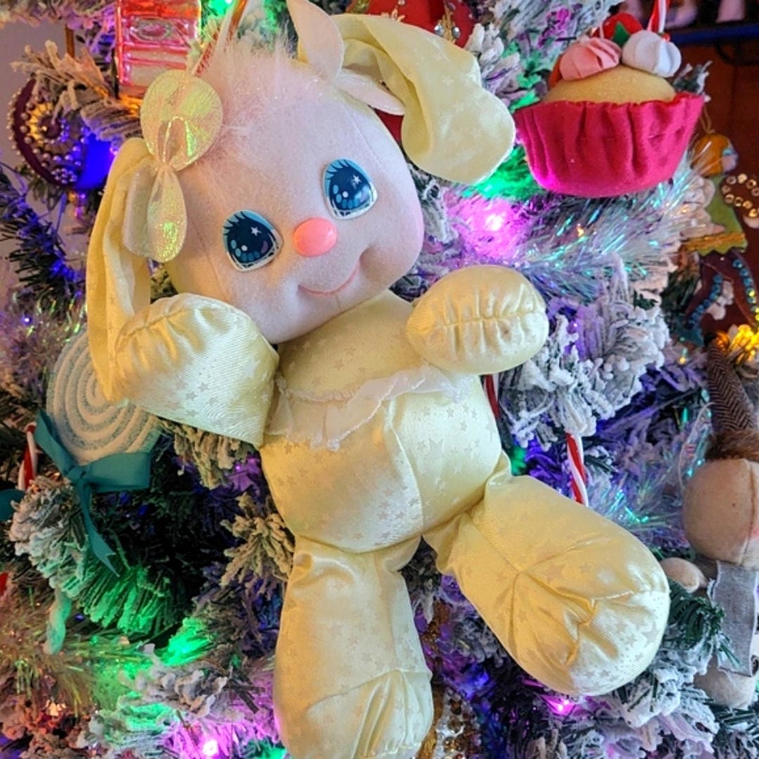 VTG 1989 Rare PJ Sparkles Bunny Glow in the Dark Plush Stuffed Animal ...