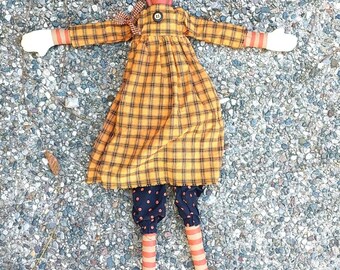 Pumpkin Head Doll - Etsy