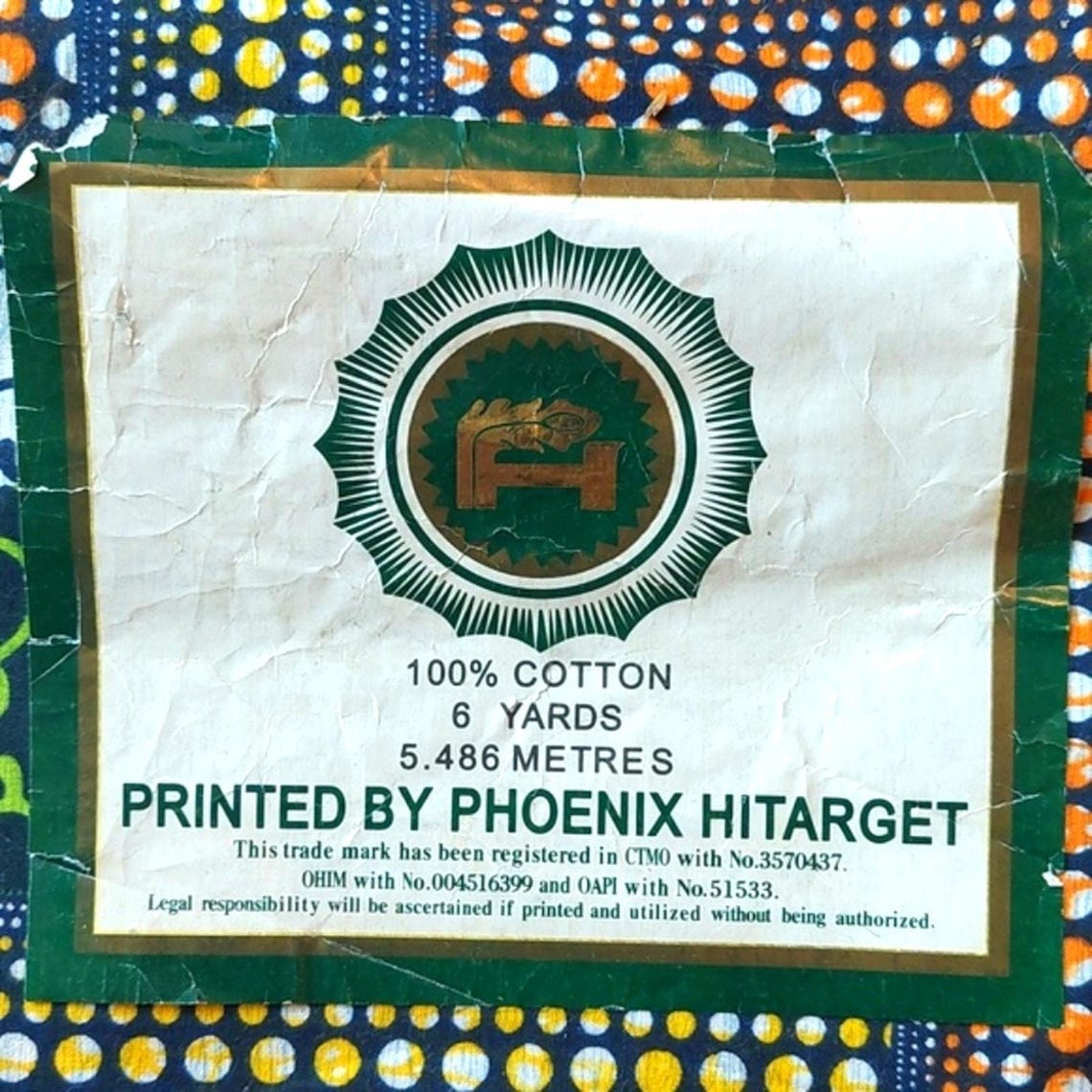 VTG Pheonix Super Hitarget African Batik 6 Yards Fabric NOS - Etsy