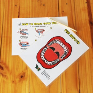 How to Brush Your Teeth, PDF Printable, Dental Guide, Toothbrush, Brush ...