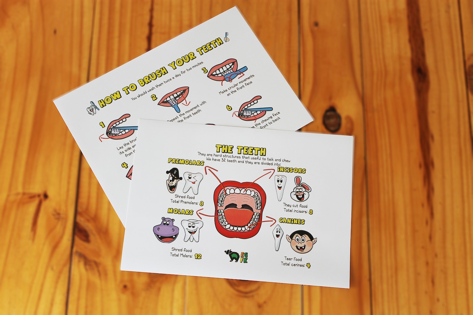 How to Brush Your Teeth, PDF Printable, Dental Guide, Toothbrush, Brush ...