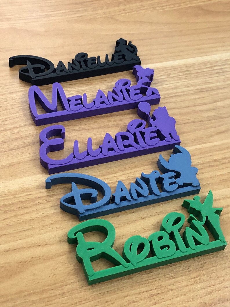 Customizable Disney Styled Name Plate - 5" Long - Etsy