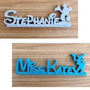 Customizable Disney Styled Name Plate 5 Long - Etsy