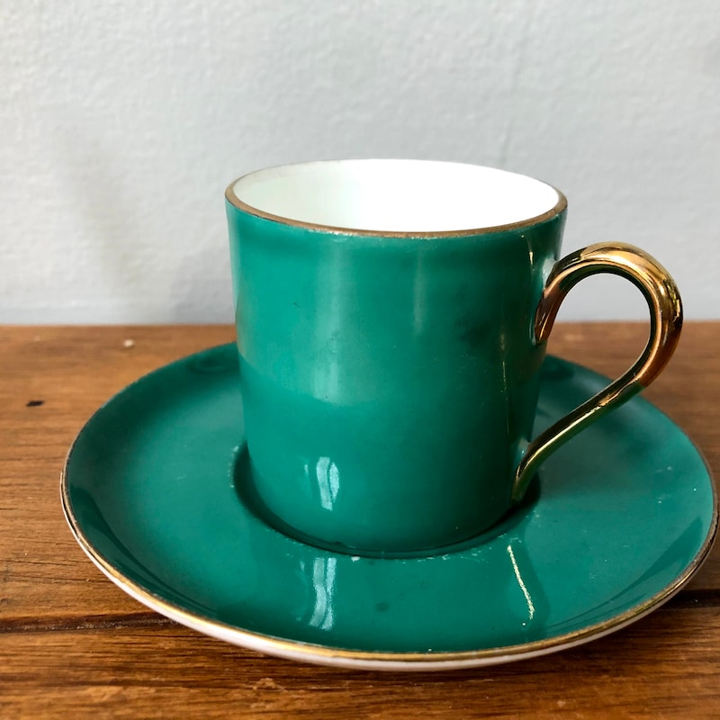 Green Teacup - Etsy