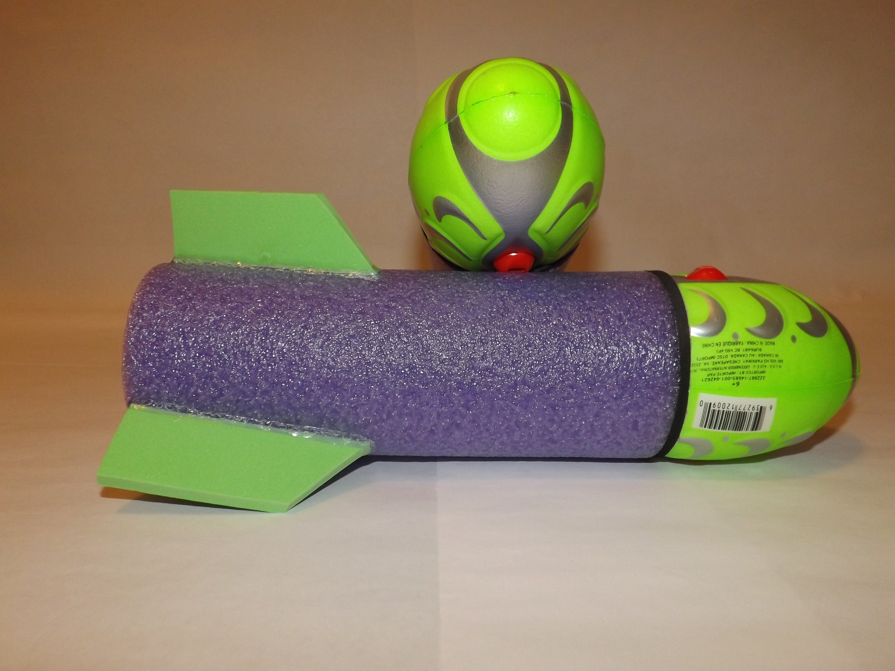 Nerf Mattel Ultimator Replacement Rockets Set of 2 Purple and Neon ...