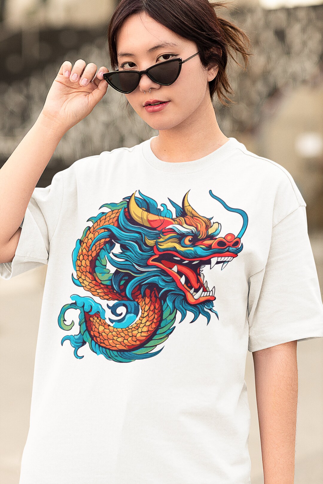 Japanese Dragon Shirt, Japanese Dragon Streetwear, Japanese Tattoo ...