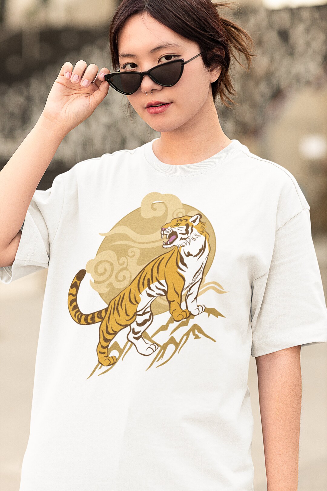 Japanese Tiger Shirt, Japanese Tiger Streetwear Shirt, Japanese Tiger ...