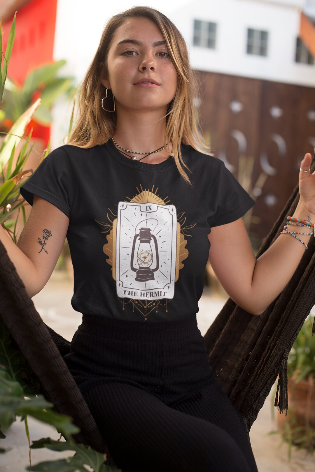 The Hermit Tarot Card Tshirt, Tarot Card Shirt, Witchy Shirt, Mystical ...