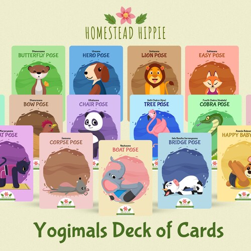 Printable Kids Yoga Cards 25 POSES Digital Download - Etsy