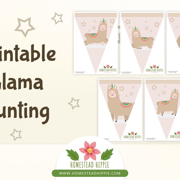 Llama Banner - Etsy