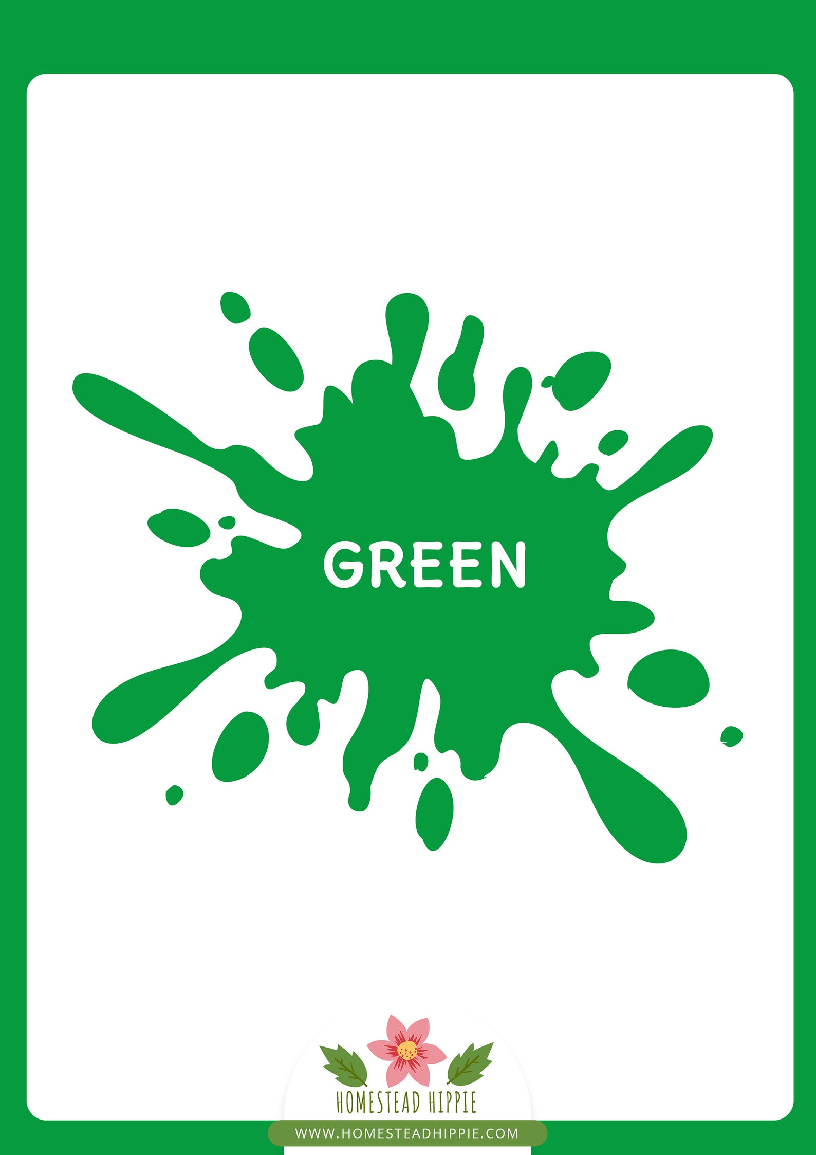 Paint Splats, Paint Splatter, Colour Names on Paint Splats, Montessori ...