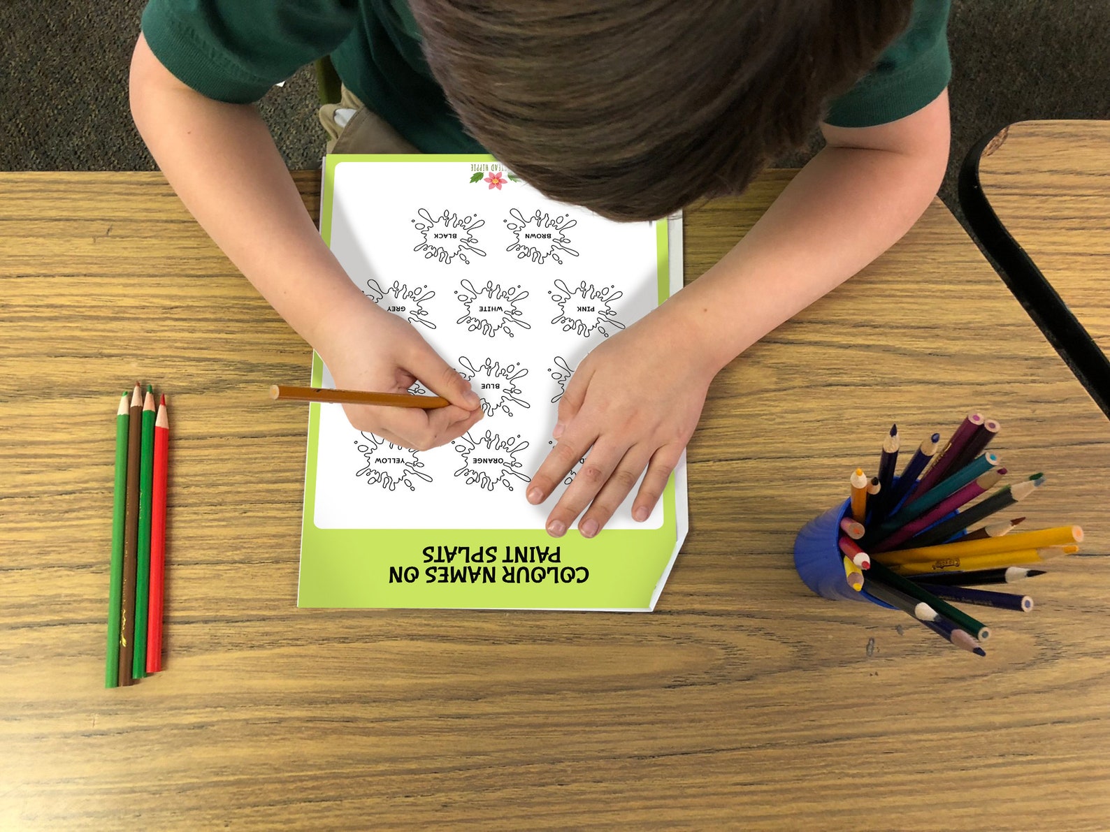 Paint Splats, Paint Splatter, Colour Names on Paint Splats, Montessori ...