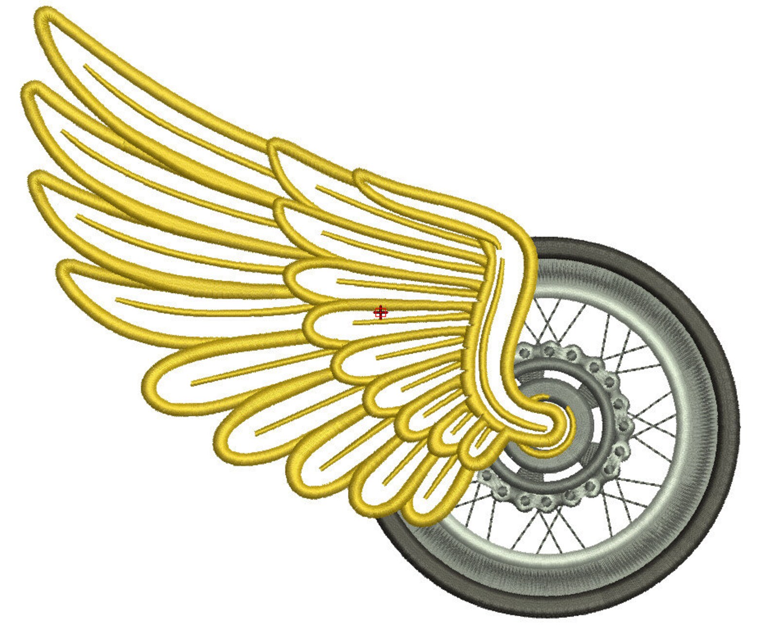Wings Wheel Bike Motorcycle Car Machine Embroidery Design File | Etsy