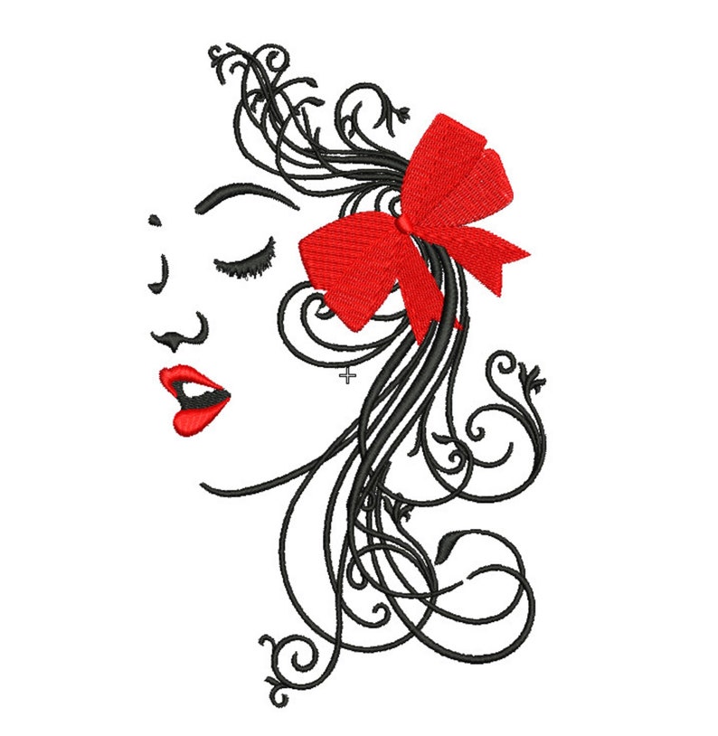 Woman Silhouette Machine Embroidery Design File | Etsy