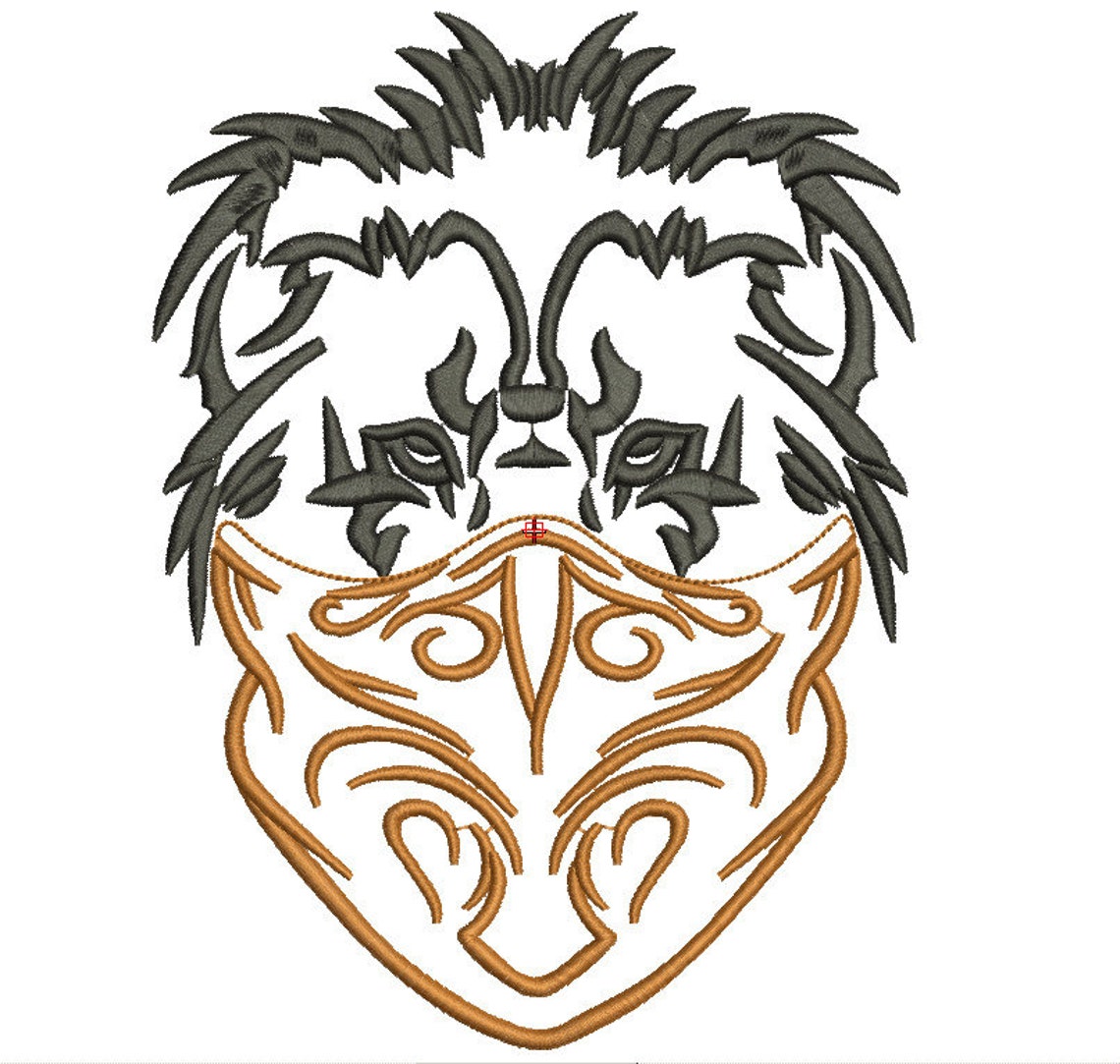 Lion Cap Glasses Buff Machine Embroidery Design File - Etsy