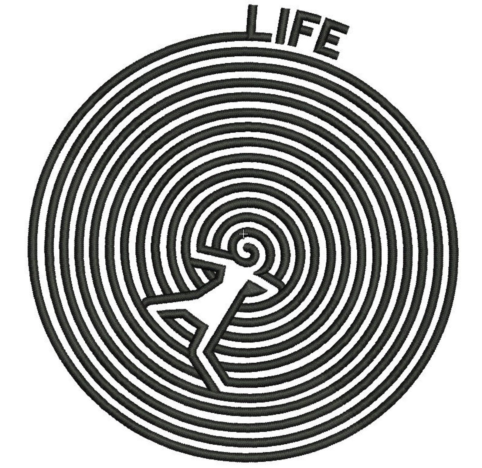 Spiral Abyss Swirl Life Man Machine Embroidery File - Etsy