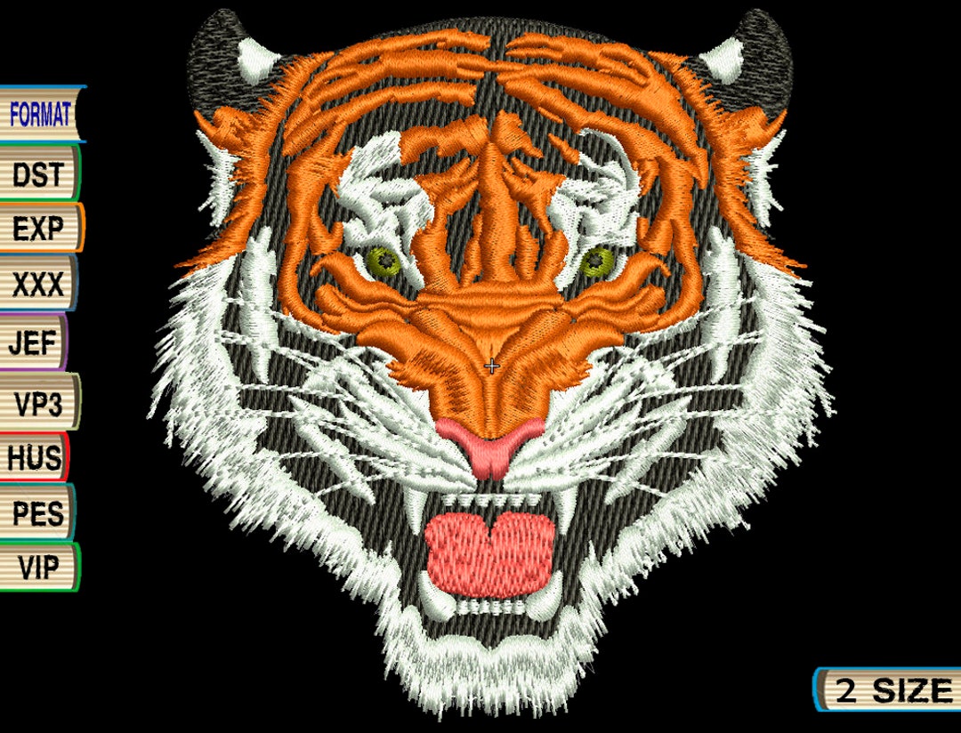 Tiger Machine Embroidery Design - Etsy