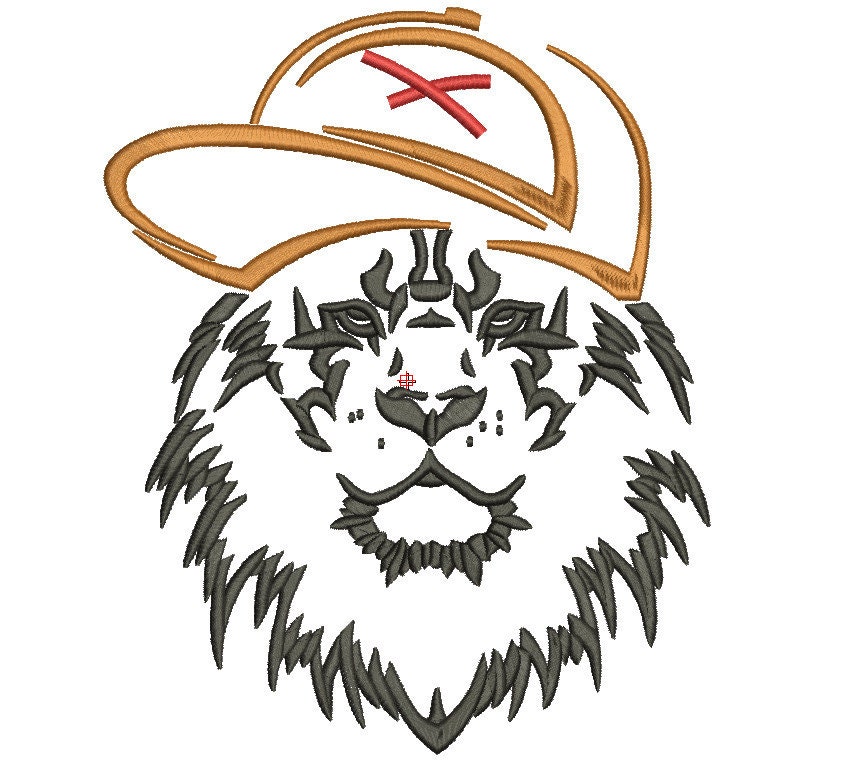 Lion Cap Glasses Buff Machine Embroidery Design File - Etsy