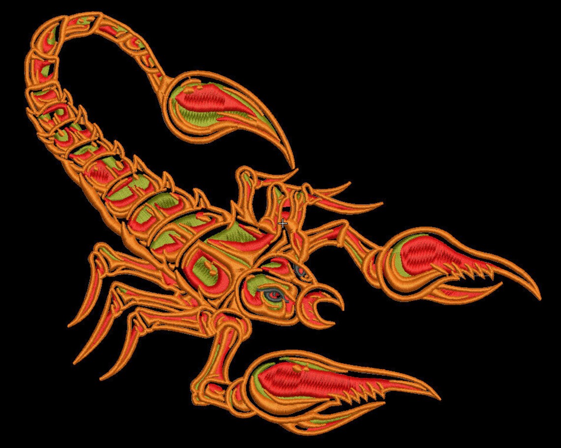 Scorpion Zodiac Astrology Machine Embroidery Design File | Etsy