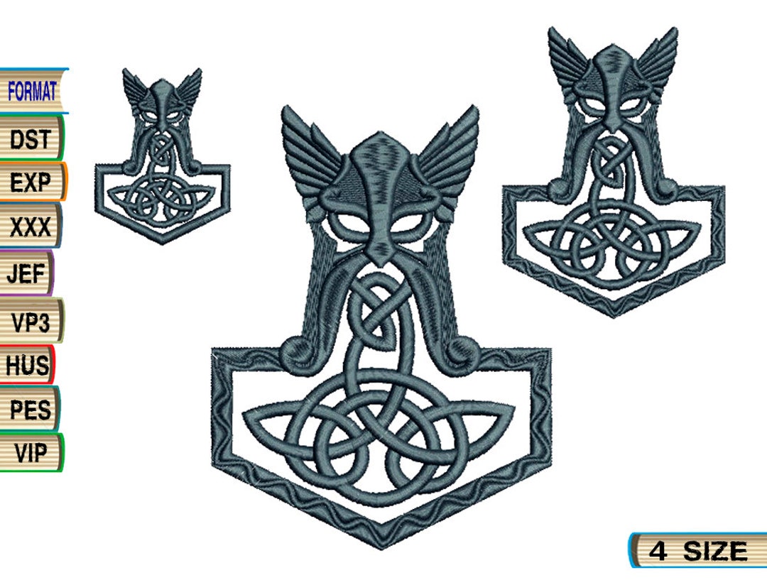 Thor's Hammer Machine Embroidery Design File - Etsy