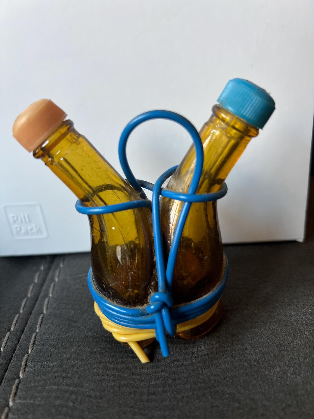 Chianti Glass Double Bottle Salt and Pepper Shakers - Etsy