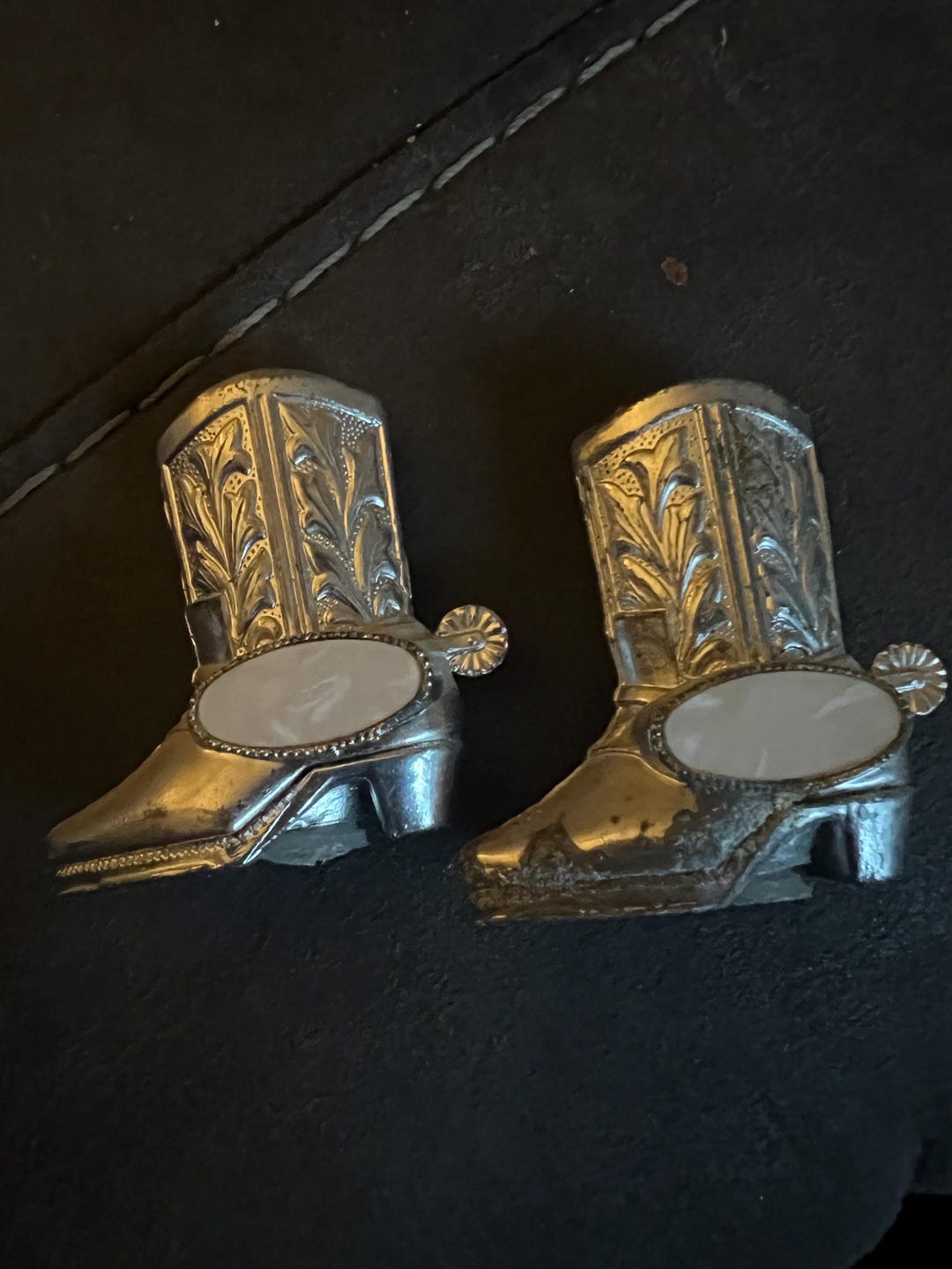 Vintage Metal Cowboy Boots Salt & Pepper Shakers - Etsy