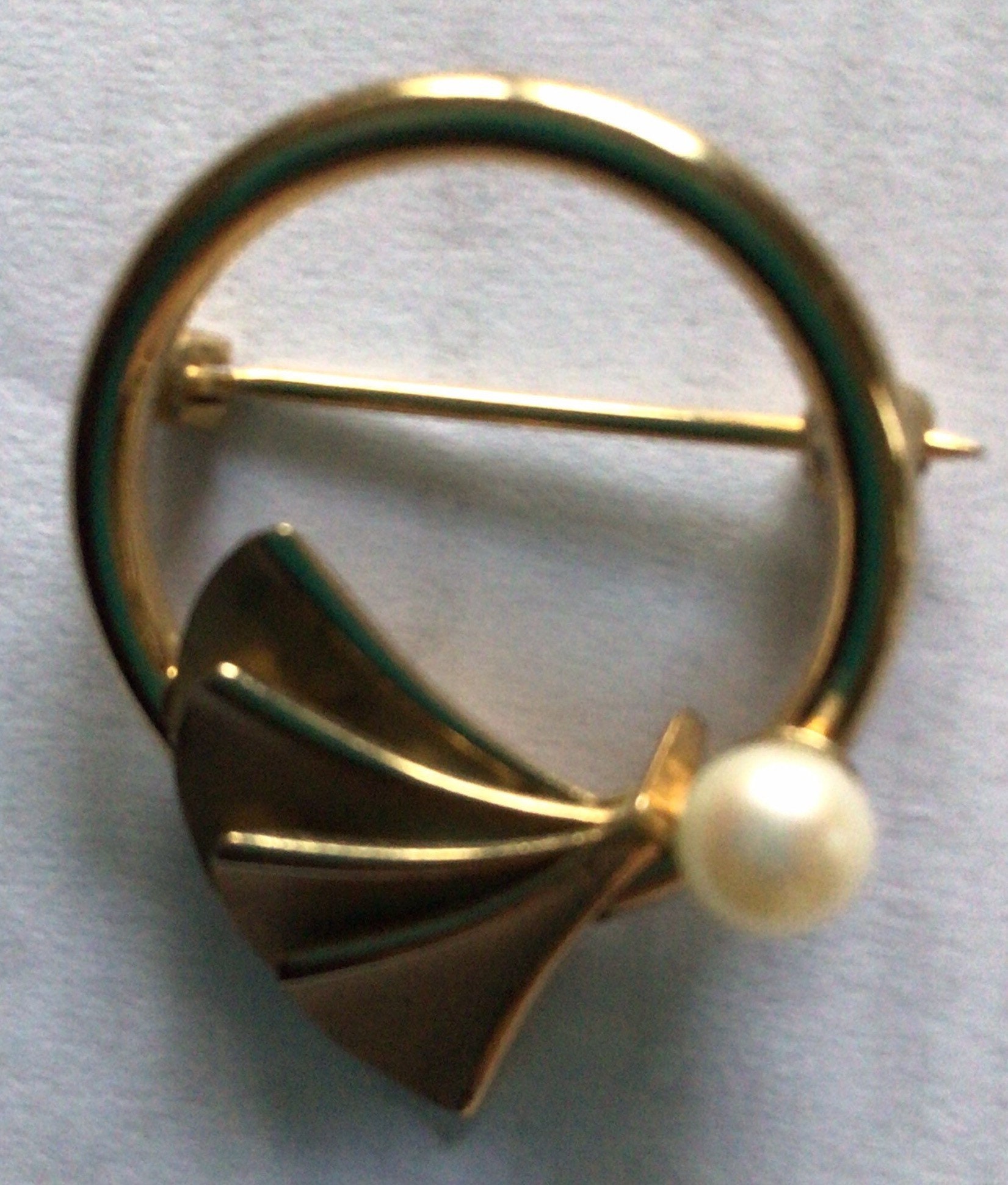 Broche Vintage DCE 14kt GF con Perla - Etsy España