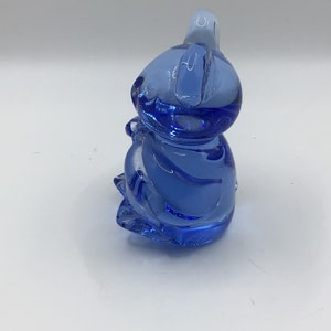 Blue Art Glass Mouse Sculpture United States Commemerative Fine Art ...