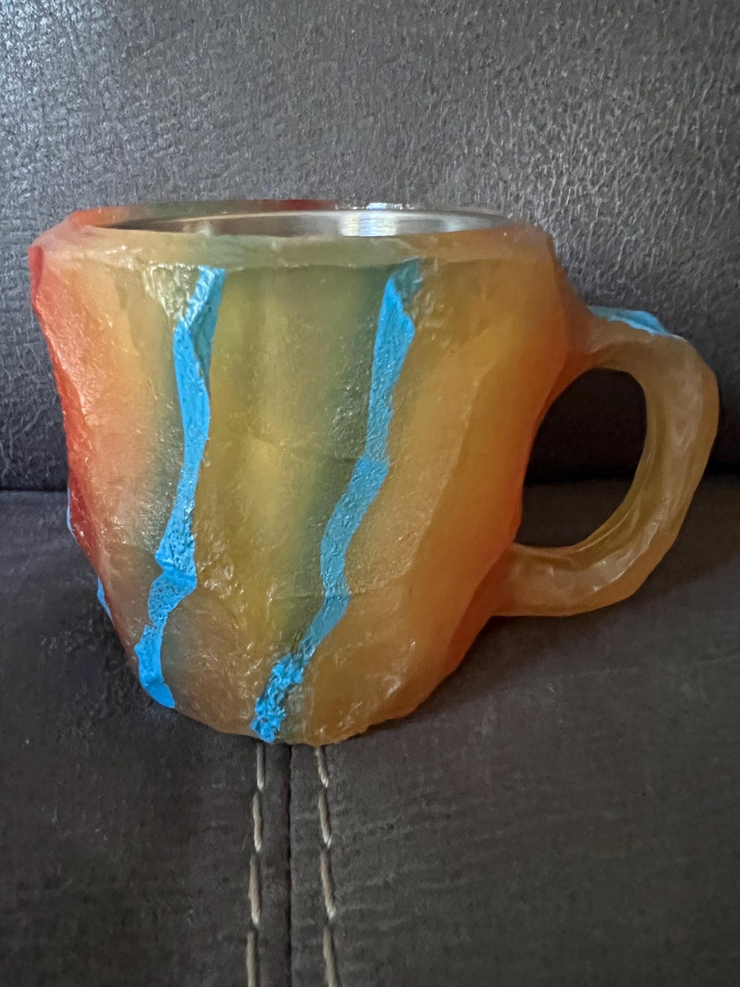 Resin Mug, Multi-colored Mineral Crystal Coffee Mug - Etsy