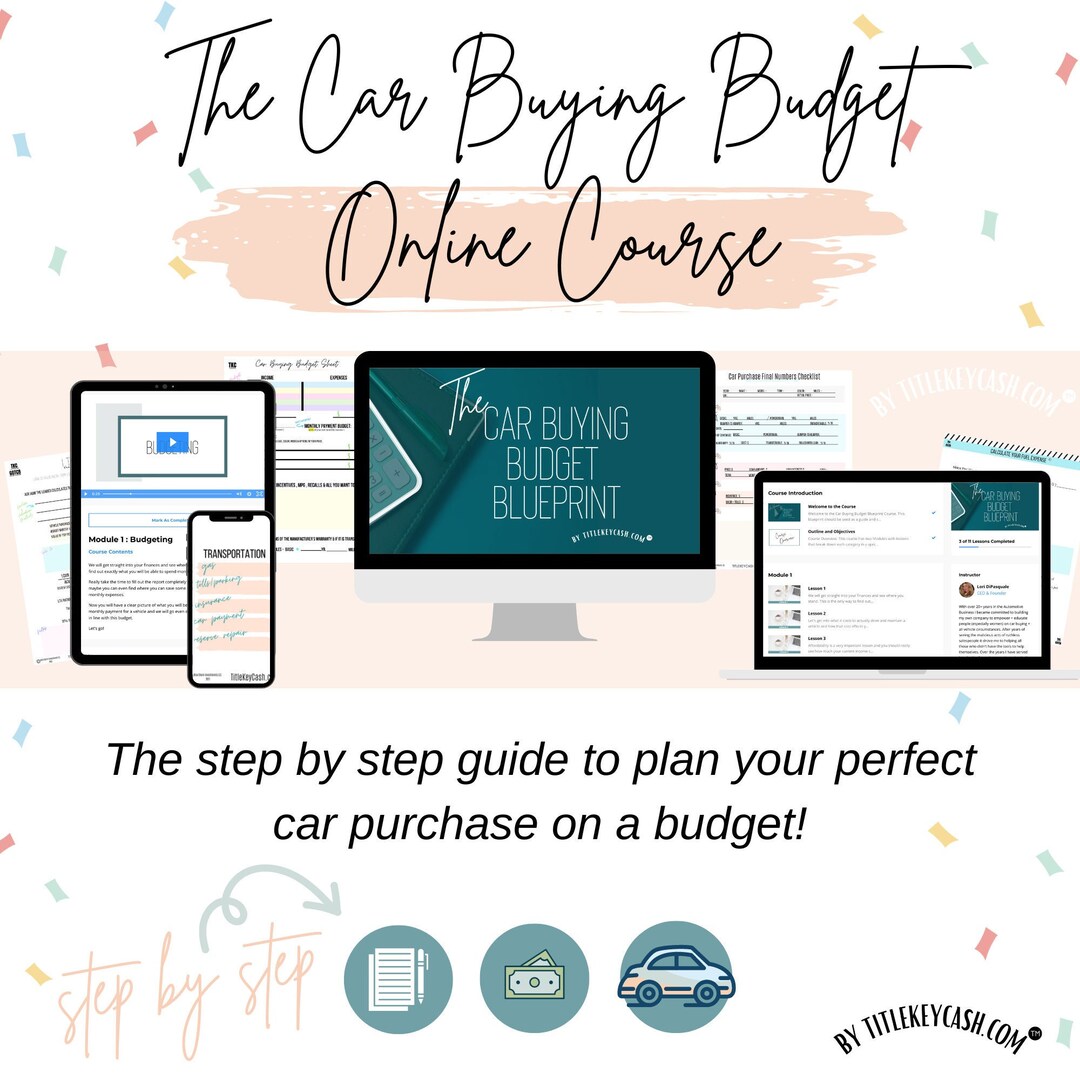 The Car Buying Budget Blueprint Course | Car Buying | Car Savings | Car ...