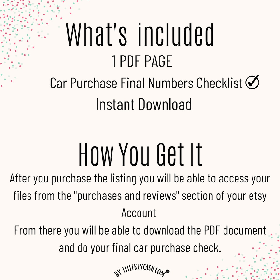 Car Purchase Checklist | Car Buying Checklist | Buying A Car Checklist ...