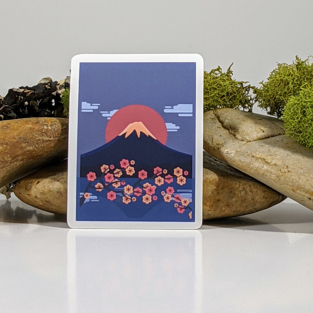 Watercolor Mount Fuji Art Sticker | Fuji Sticker | Japan Inspired ...