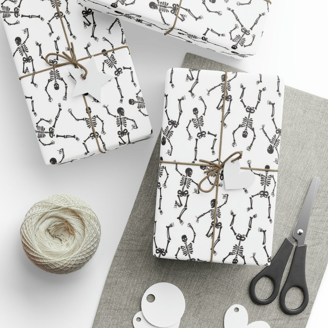 Dancing Skeletons Wrapping Paper Wrapping Paper Rolls Eco - Etsy