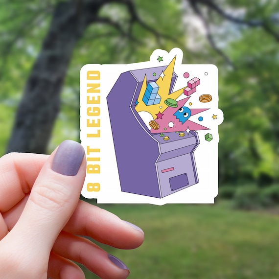 8-bit Legend Gaming Sticker Gamer Sticker Vinly Sticker - Etsy