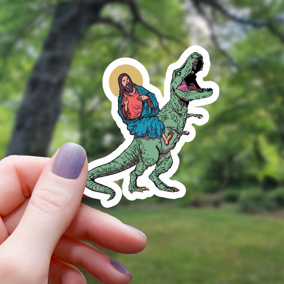Jesus Rex Sticker Jesus Sticker Trex Sticker Vinyl - Etsy
