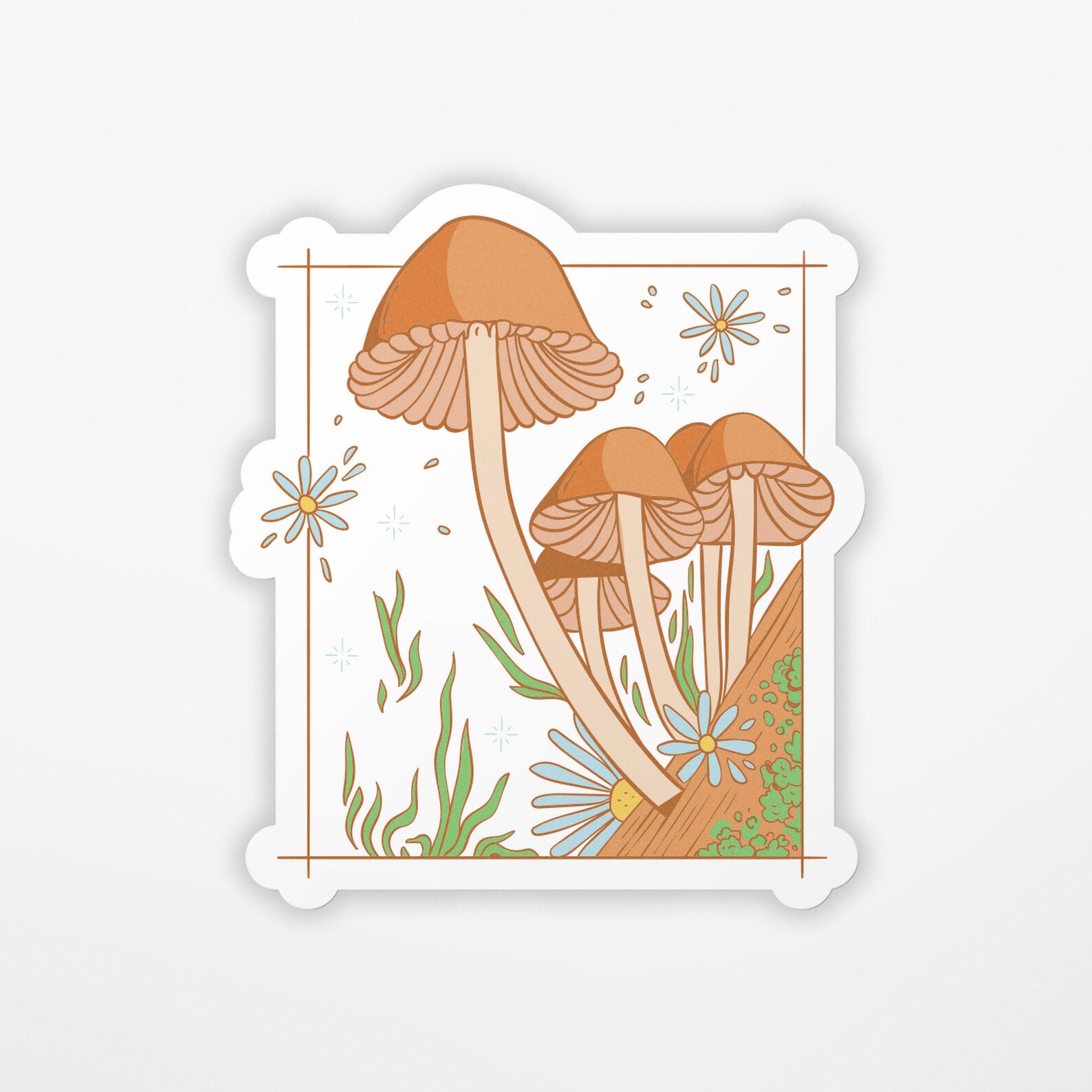 Bohemian Mushroom Sticker Boho Sticker Vinyl Sticker - Etsy