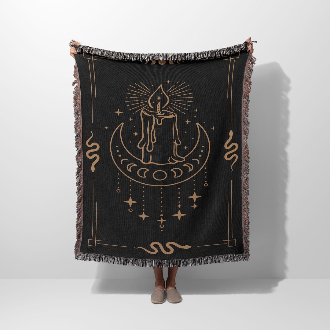 Gold Candle Magic Woven Blanket | Cotton Woven Blanket | Usa Made ...