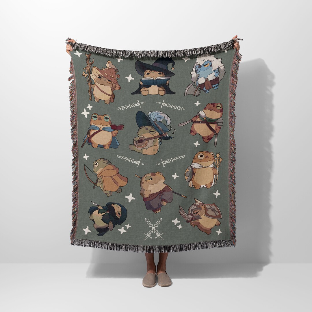 Traveling Toadsters Woven Blanket Tabletop Rpg Blanket Nerdy Blanket ...