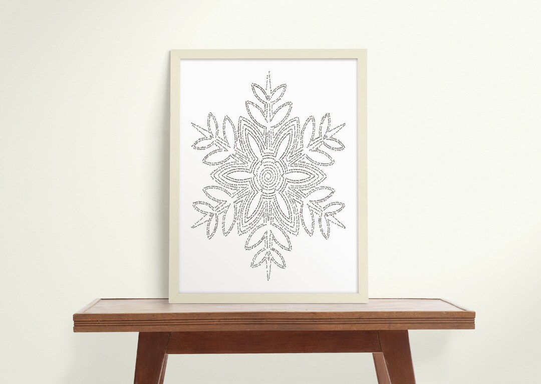 Bible Verse Snowflake Wall Art | Bible Verse Poster | Religious Word ...
