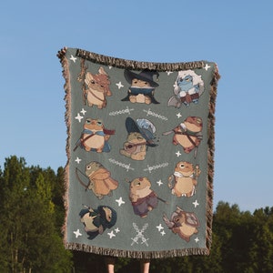 Traveling Toadsters Woven Blanket Tabletop Rpg Blanket Nerdy Blanket ...