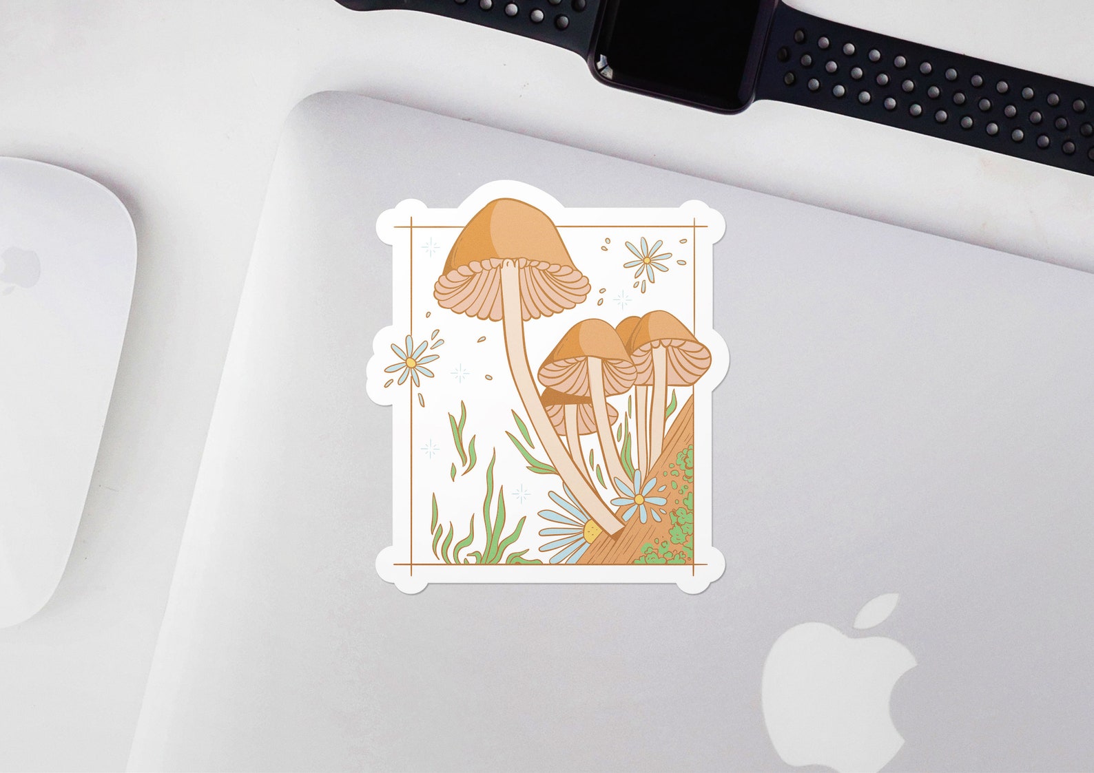 Bohemian Mushroom Sticker Boho Sticker Vinyl Sticker - Etsy